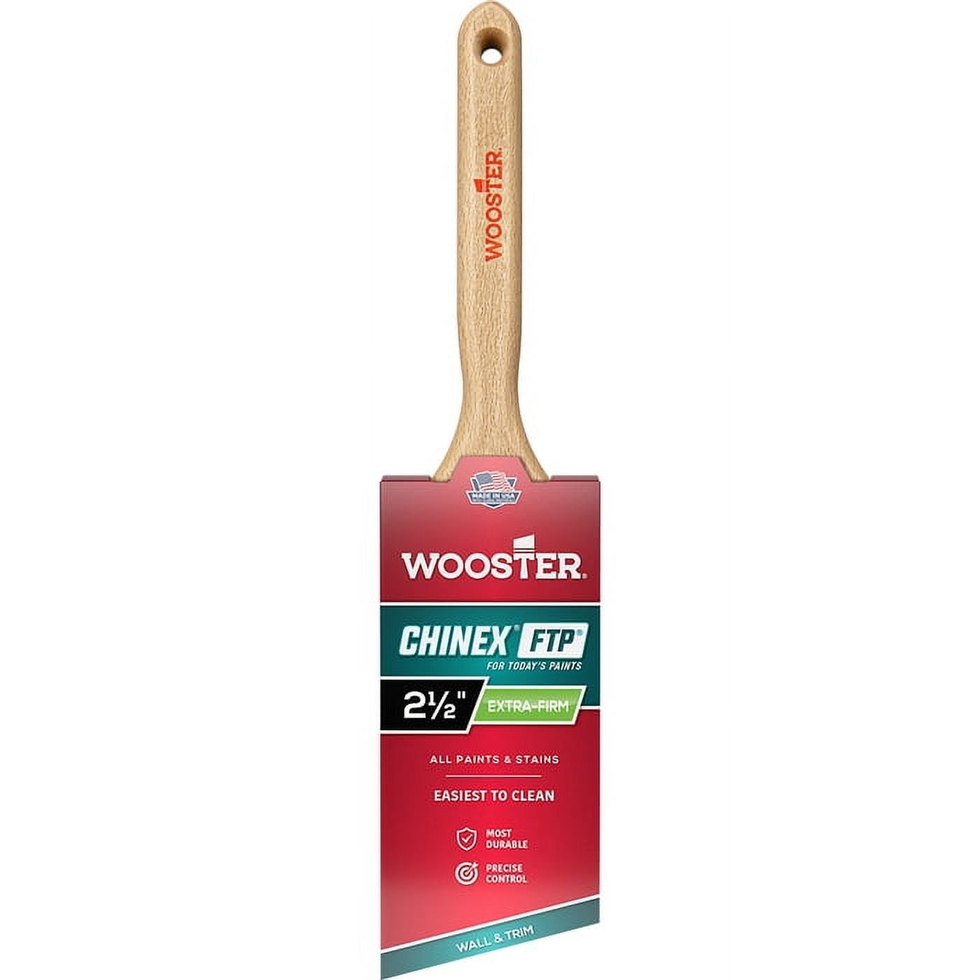 Wooster 4410 2-1/2" Chinex FTP Angle Sash Brush - Walmart.com