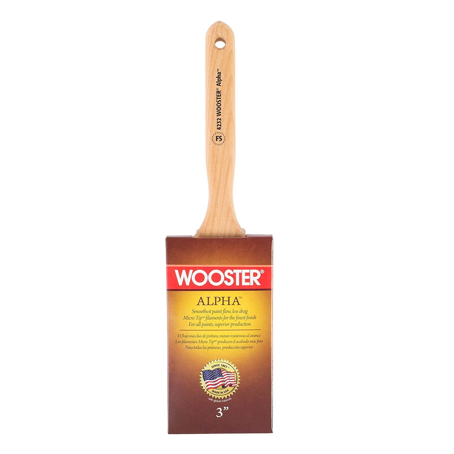 Wooster Brush 4232-3 Alpha Flat Sash Paintbrush, 3-Inch - Walmart.com