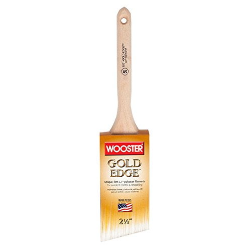 Wooster Brush 5231 2-1/2 Inch Gold Edge Angle Sash Paintbrush, Pack of ...