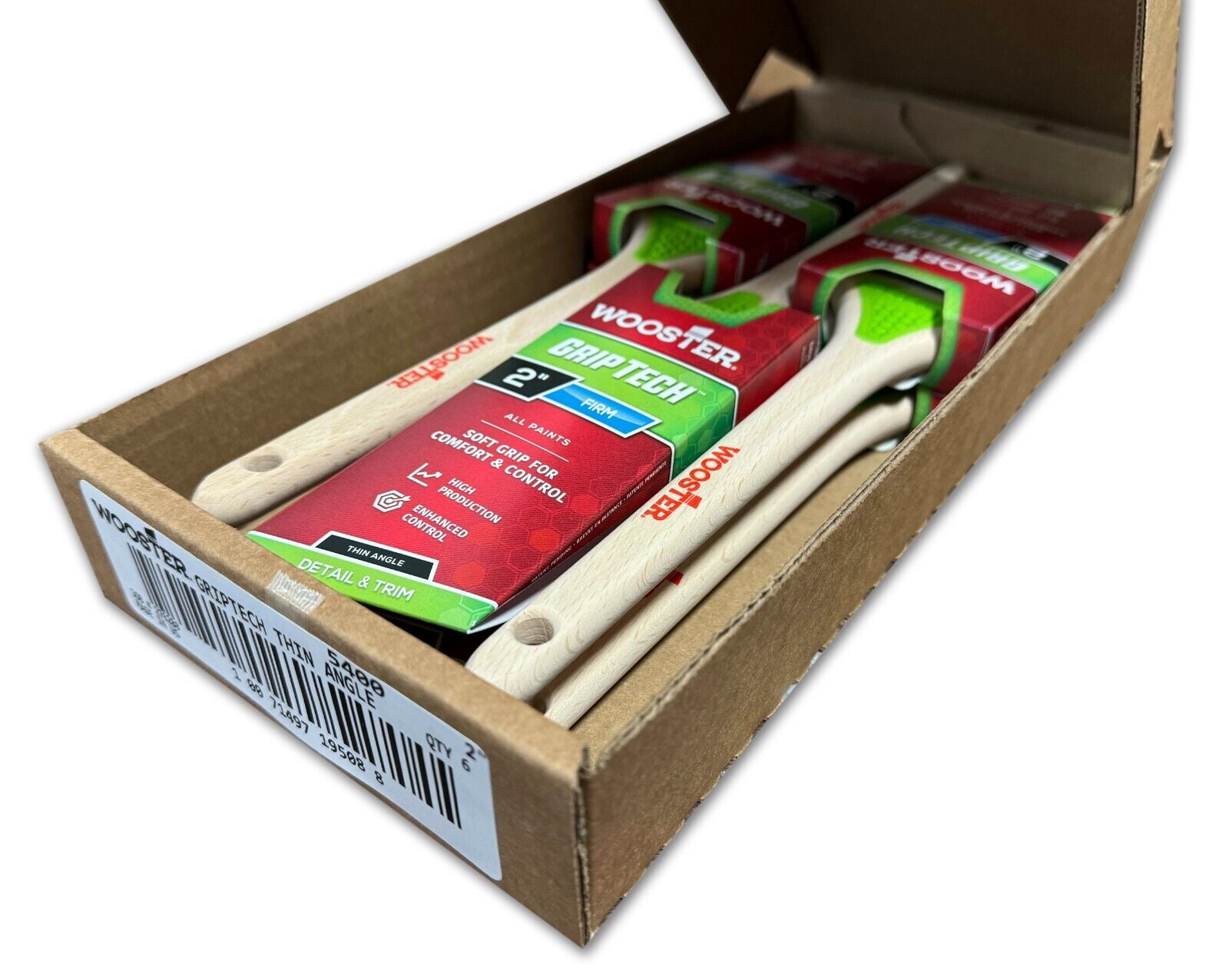 Wooster Brush 5400 2 Inch GripTech Thin Angle Sash Paintbrush - Pack of ...