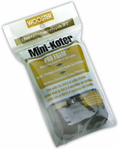 Wooster Brush Company R228 4 in. Mini Koter Pro Foam Roller Cover, 2 ...