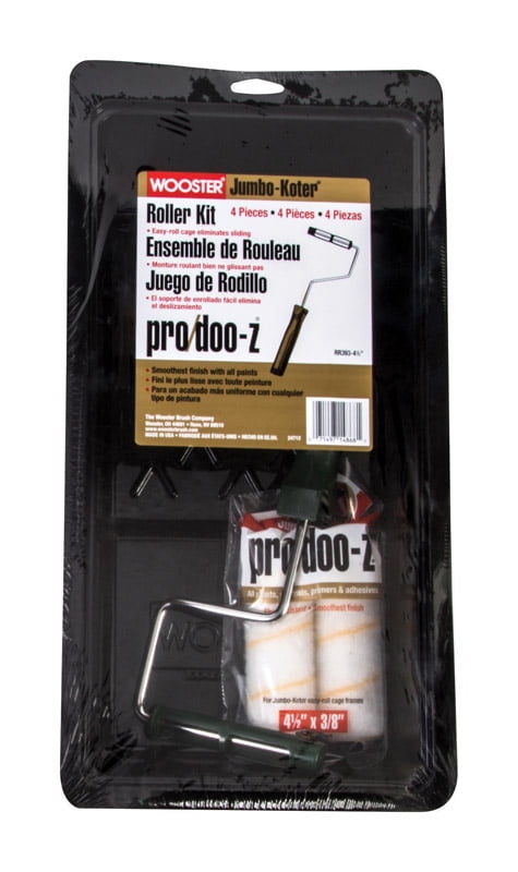 Wooster Paint Roller Kit,4 1/2" L,3/8" Nap RR393-4 1/2 - Walmart.com