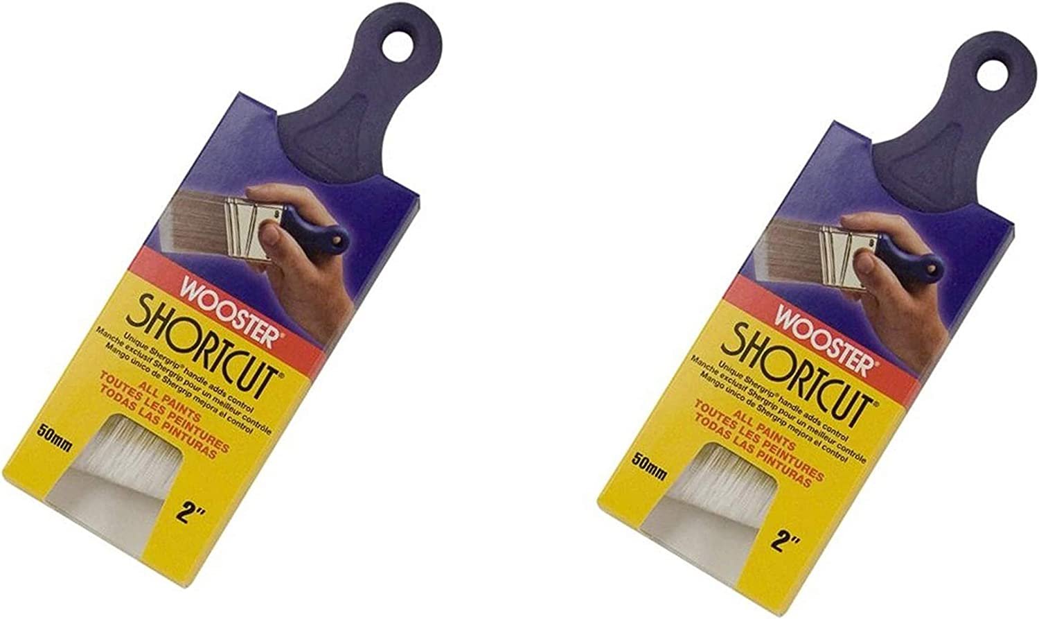 Wooster Brush Q3211-2 Shortcut Angle Sash Paintbrush, 2-Inch, White ...