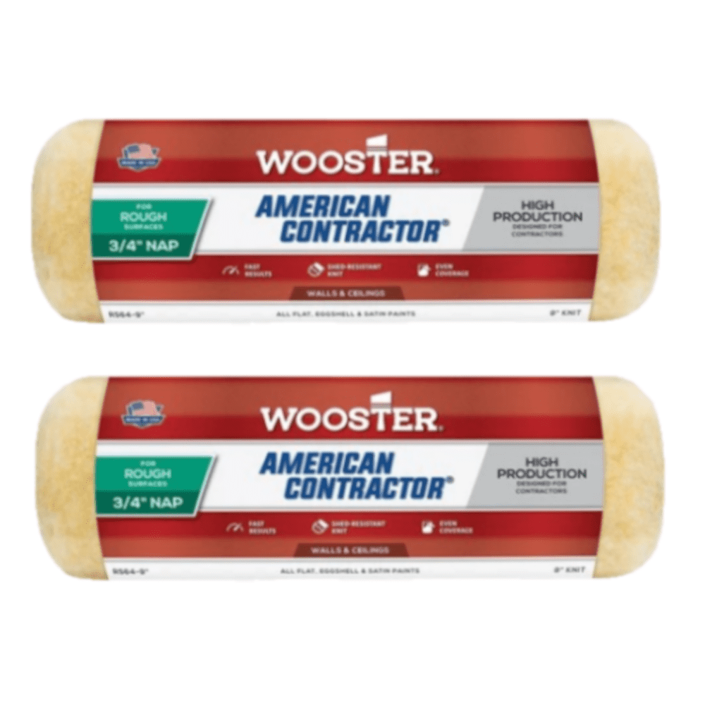 Wooster Brush R364 9 inch American Contractor 3/4 inch Nap Paint Roller ...