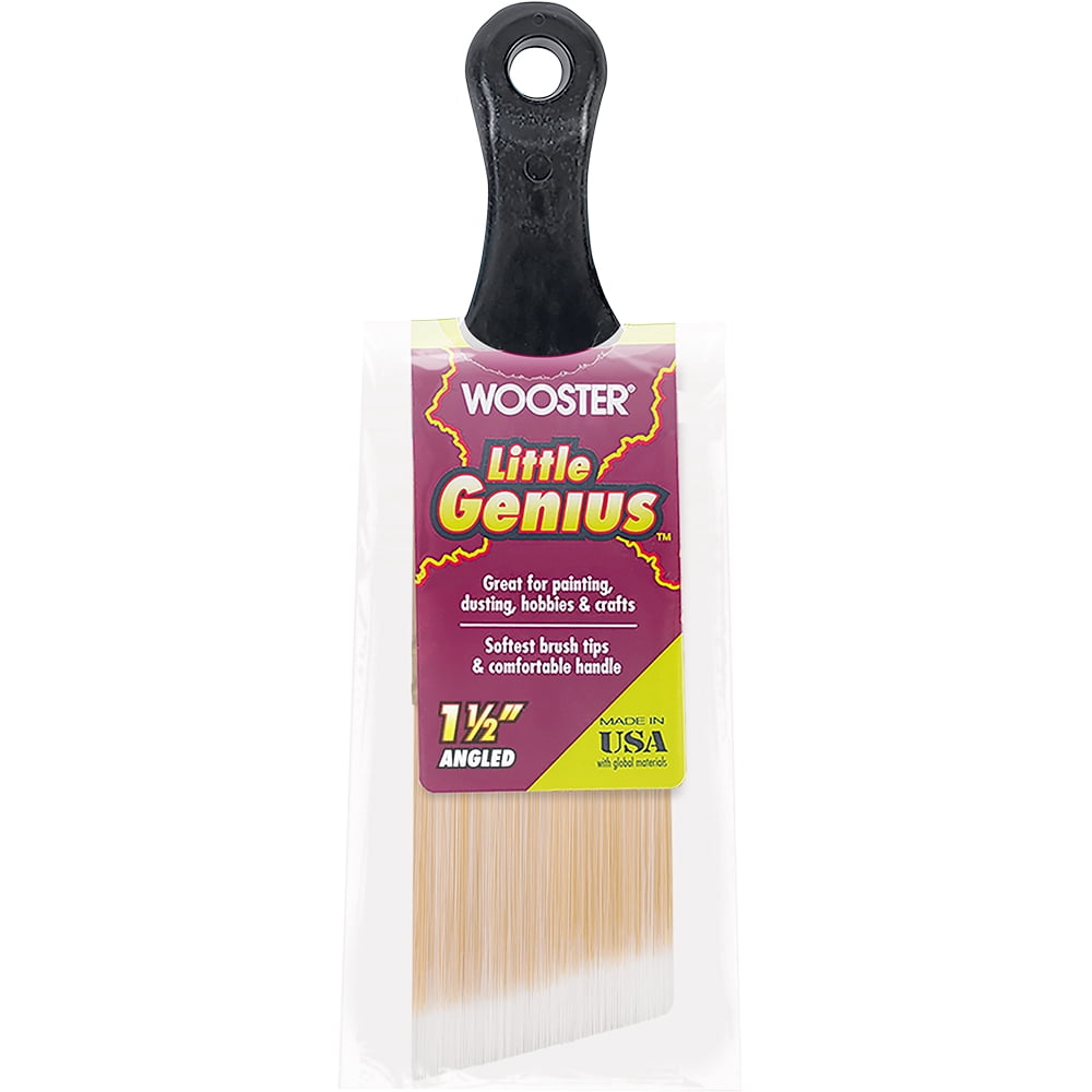 Wooster Genuine 1.5" Little Genius Short Handle Angle Paintbrush ...