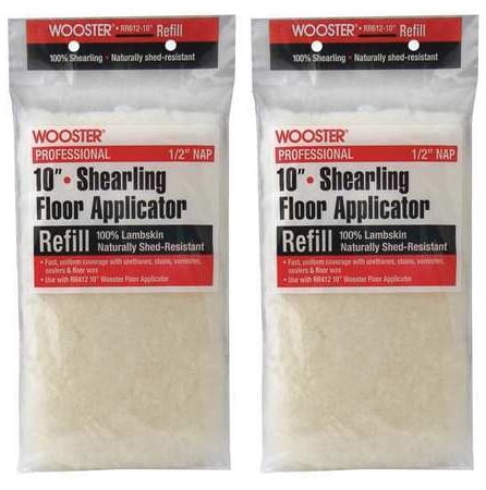Wooster Genuine 10" Wooster Wool Floor Applicator 1/2" Refill 2-Pack ...