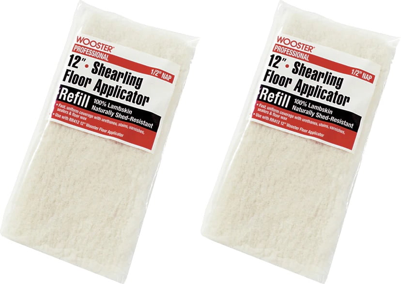 Wooster Genuine 12" Wooster Wool Floor Applicator 1/2" Refill 2-Pack ...
