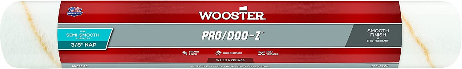 Wooster Genuine 18" Pro/Doo-Z 3/8" Nap Roller Cover # RR642-18 ...