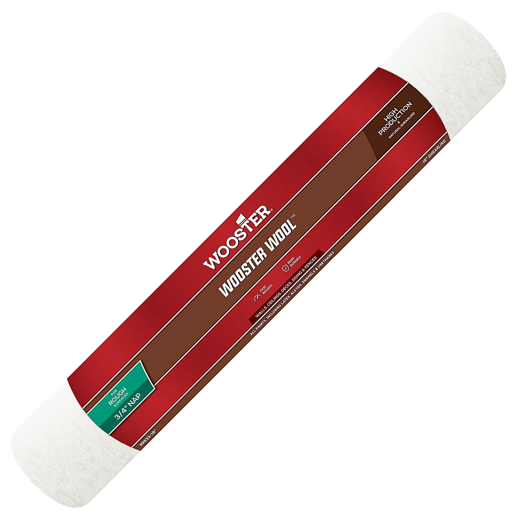 Wooster Genuine 18" Wooster Wool 3/4" Nap Roller Cover # RR633-18 ...