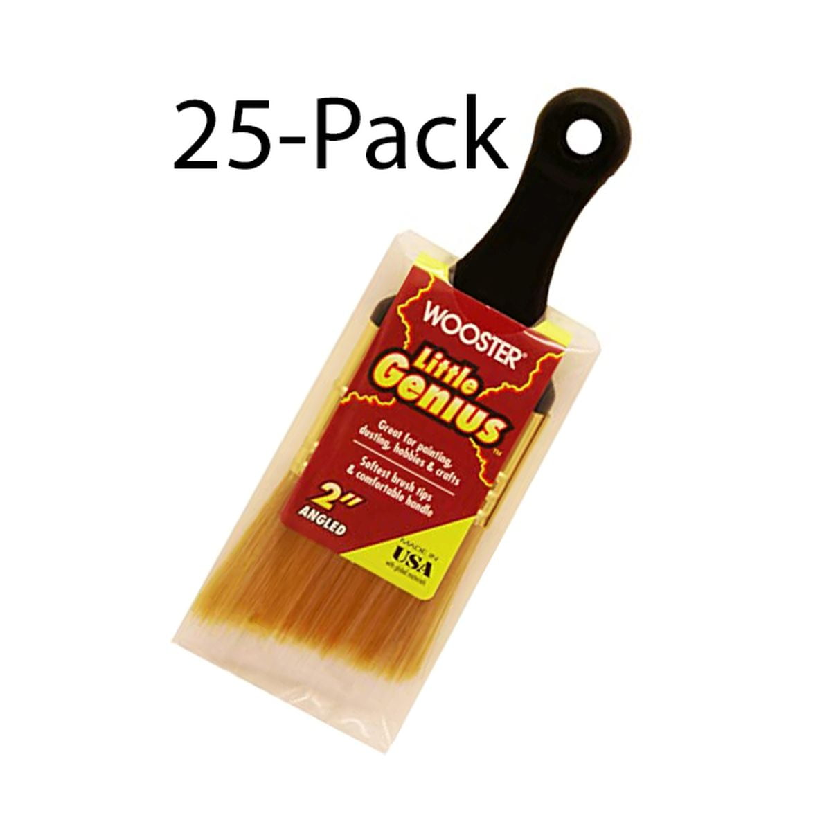 Wooster Genuine 2" Little Genius Short Handle Angle Paintbrush 25-Pack ...