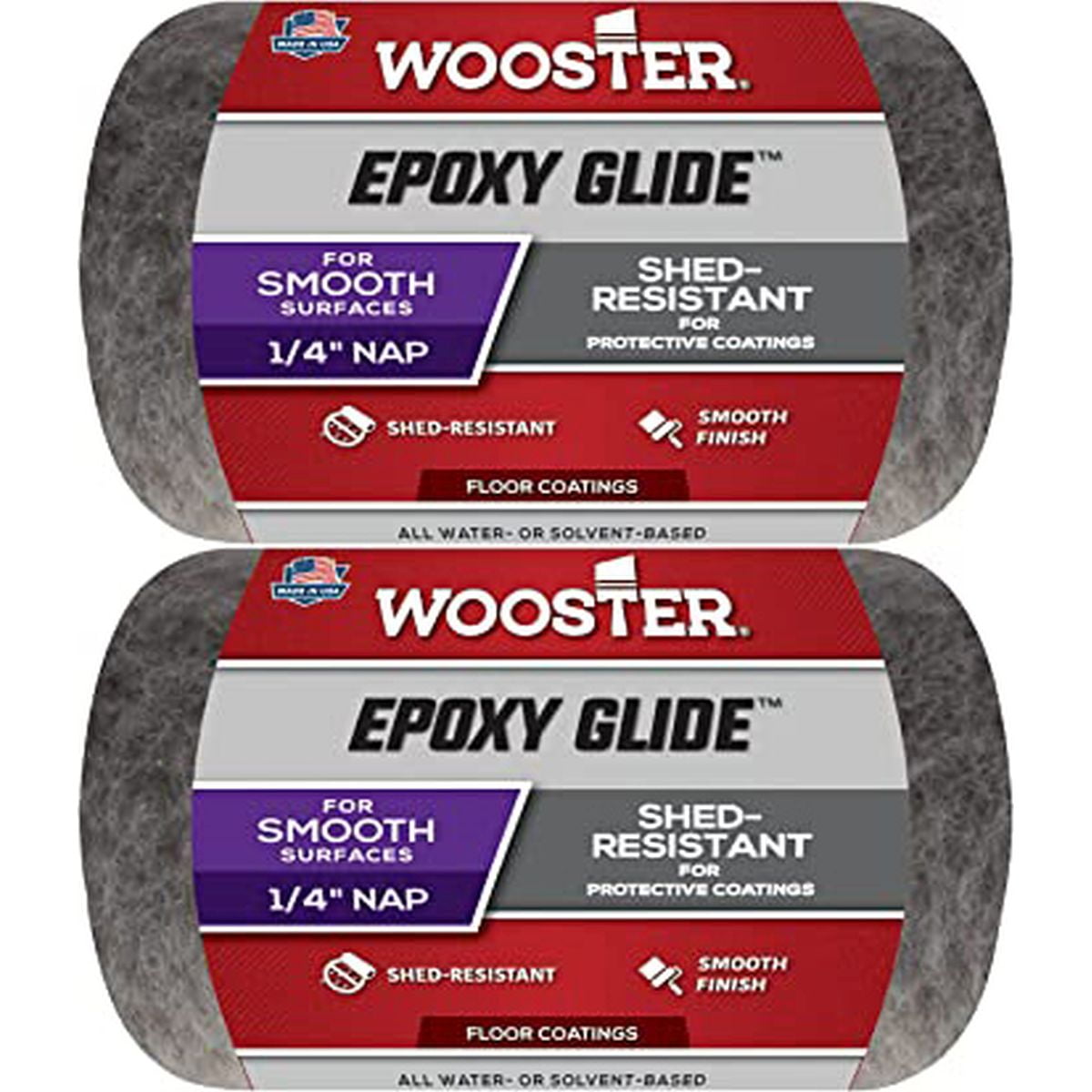 Wooster Genuine 4" Epoxy Glide Roller Cover 2-Pack, R232-4-2PK ...