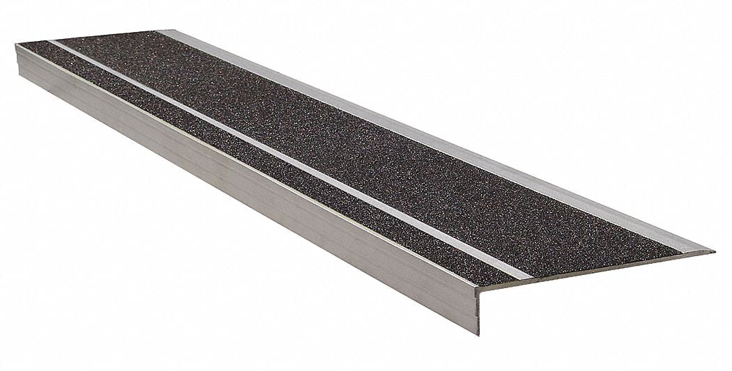 Wooster Products Stair Tread,Black,36in W,Extruded Alum 365BLA3 ...