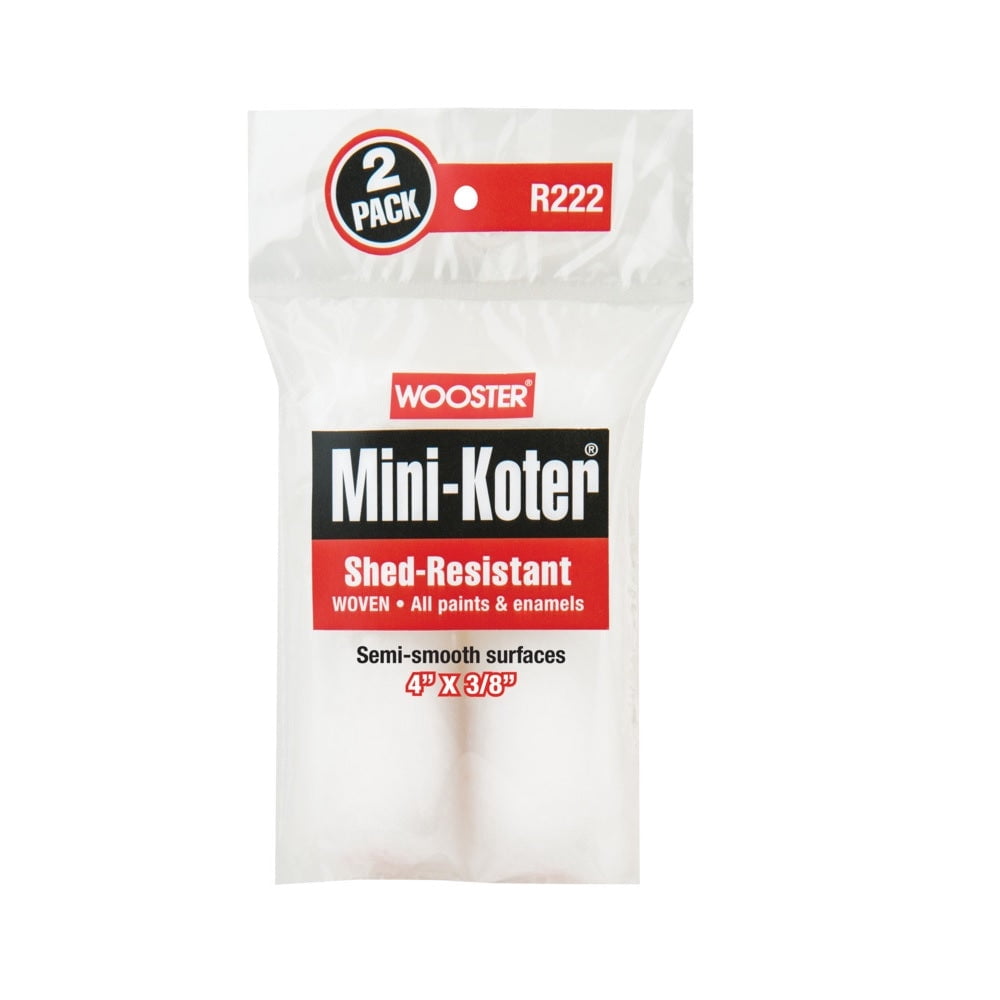 Wooster R222-4 Mini-Koter High Density Woven Rollers, 4 Inch x 3/8 Inch ...