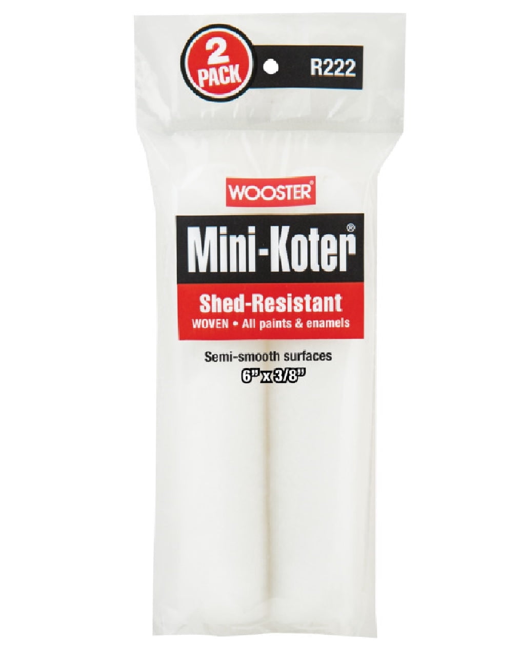Wooster R222-6 Mini-Koter Woven Roller Cover, 6 Inch x 3/8 Inch, Each ...