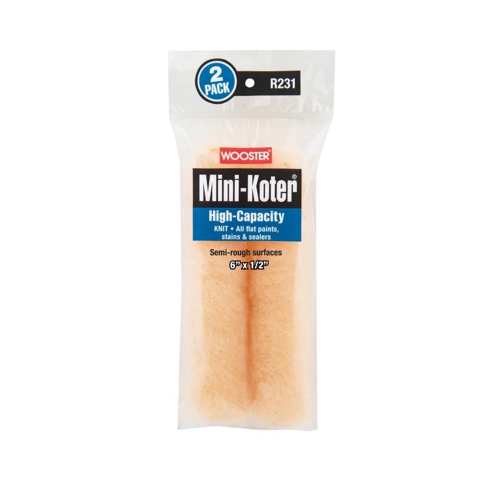 Wooster R231-6 Mini-Koter High-Capacity Roller Cover, 6 Inch x 1/2 Inch ...