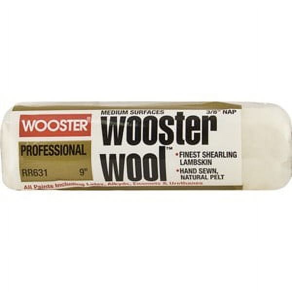 Wooster RR631 9" Wooster Wool 3/8" Nap Roller Cover - Walmart.com