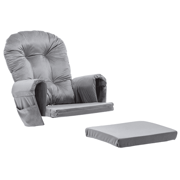 Woowdepot Removable Glider Cushions Set Soft Velvet Rocker Chair Seat ...