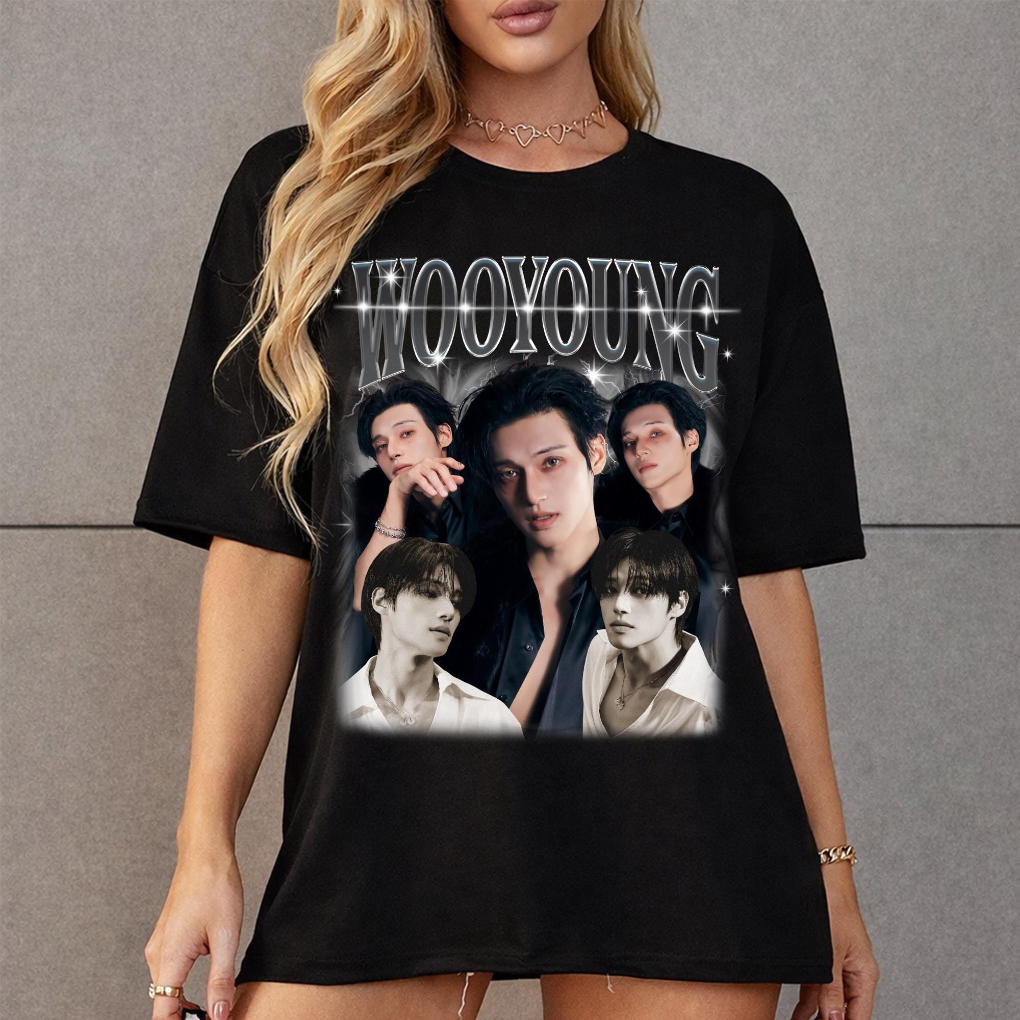 Wooyoung Ateez 90s Bootleg Graphics T-shirt, Ateez Golden Hour Part 4 ...