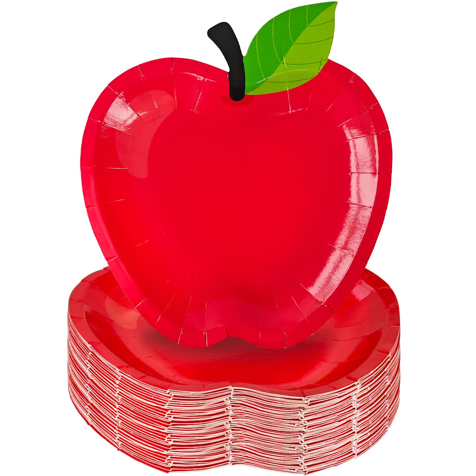 Woozettn 50 Pcs Red RRF12 Apple Paper Plates Back to School Decorations ...