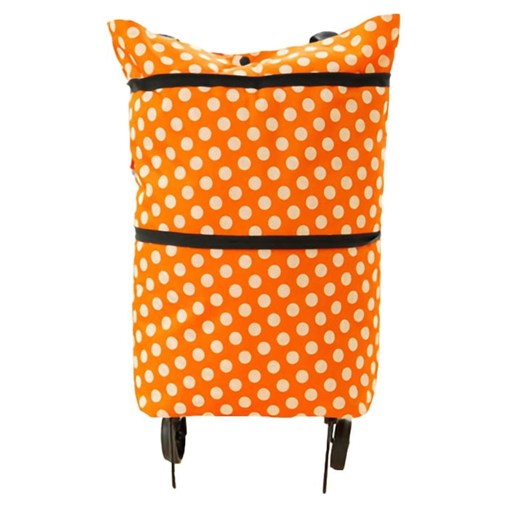 Worallymy Portable Foldable Shopping Trolley Bag with Wheel Waterproof ...