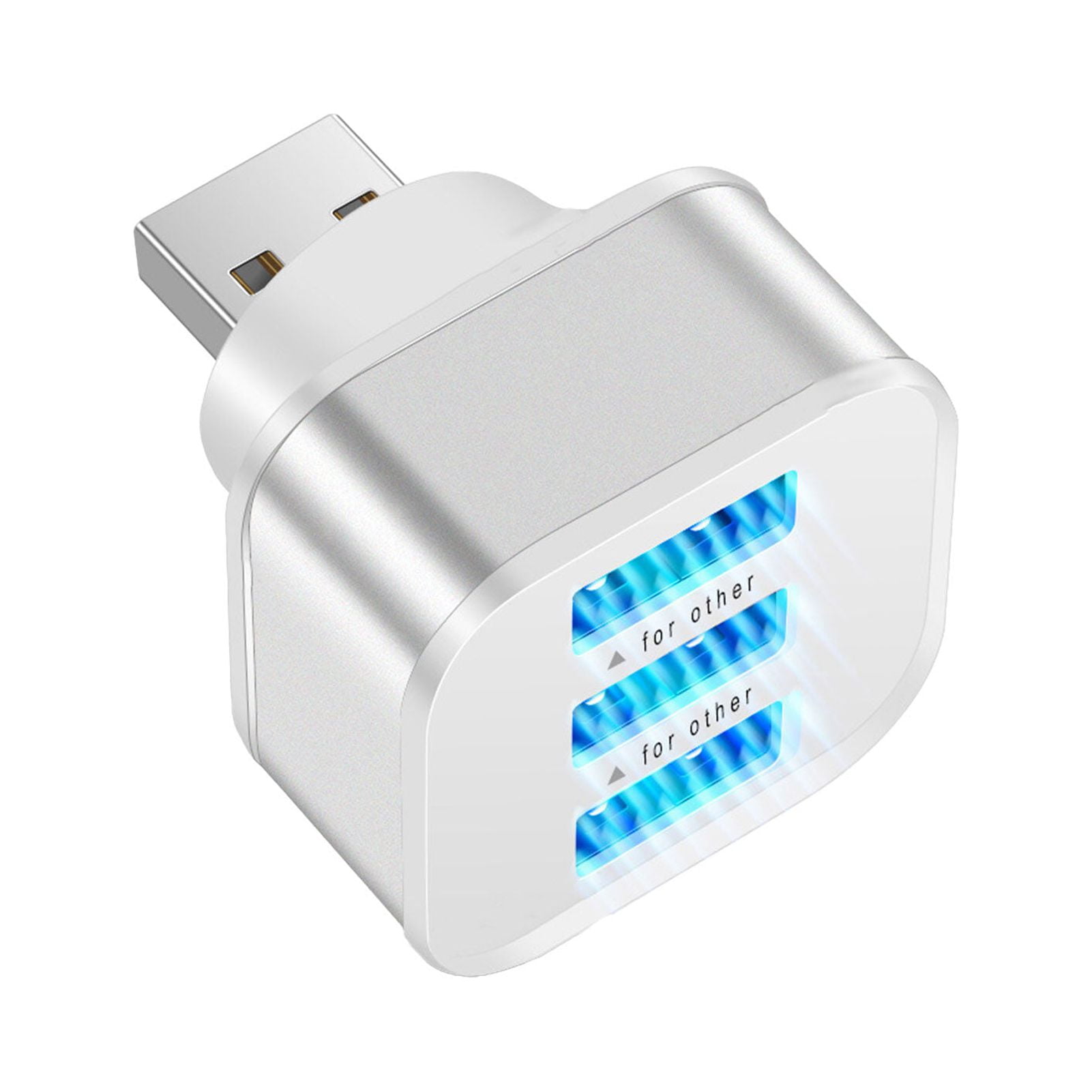 Worallymy USB Charger Station Power Expander with 3 Ports & Indicator ...
