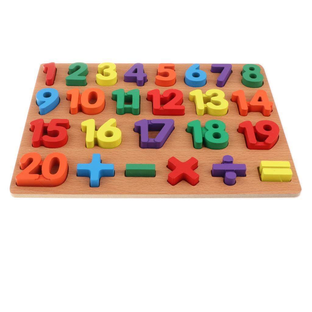 Worallymy Wooden Jigsaw Puzzle Board Kids/Baby Cognitive Toy Number 1 ...