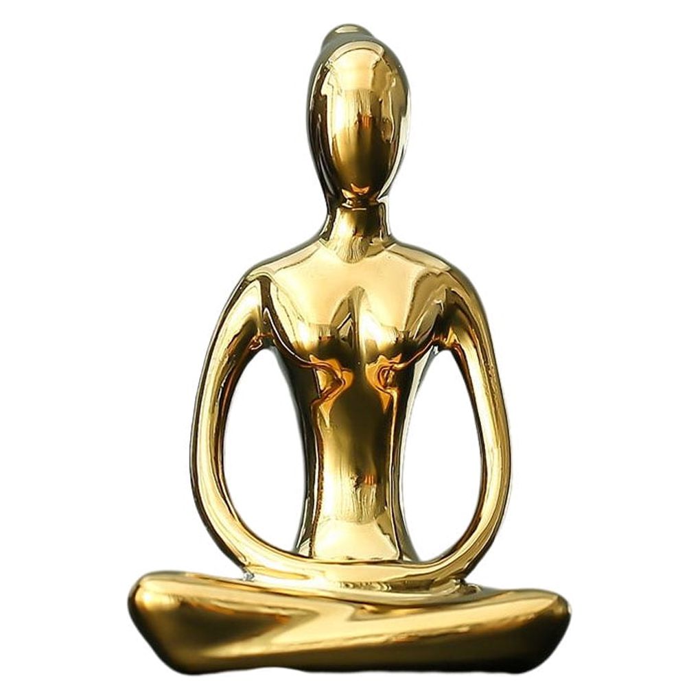 Worallymy Yoga Statue Realistic Figurines Pose Statues Exquisite Mini ...