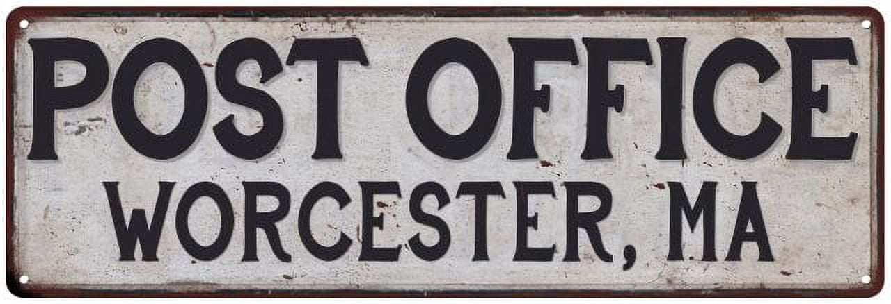 Worcester, Ma Post Office Metal Sign Vintage 8x24 108240011120 ...