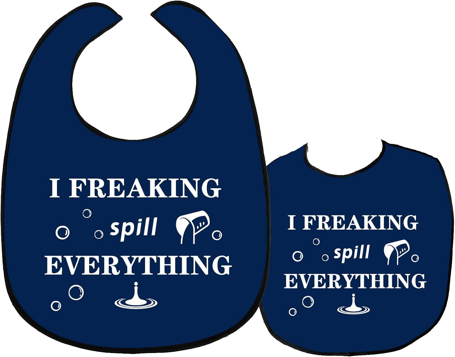 Word Adult Bibs for Elderly Waterproof Washable Bib Canvas Reusable ...