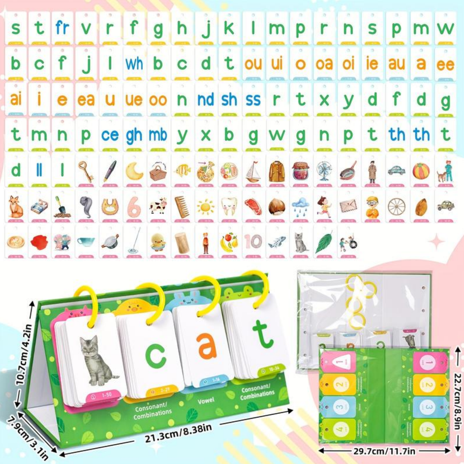 Word Builder Games Cards Learn To Read, Desktop Pocket Chart Tent Flash ...