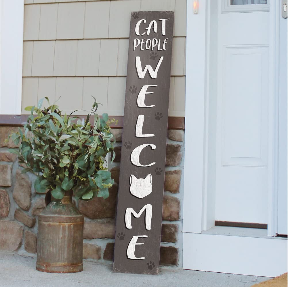 My Word! Cat People Welcome Welcome Sign and porch leaner for Front ...