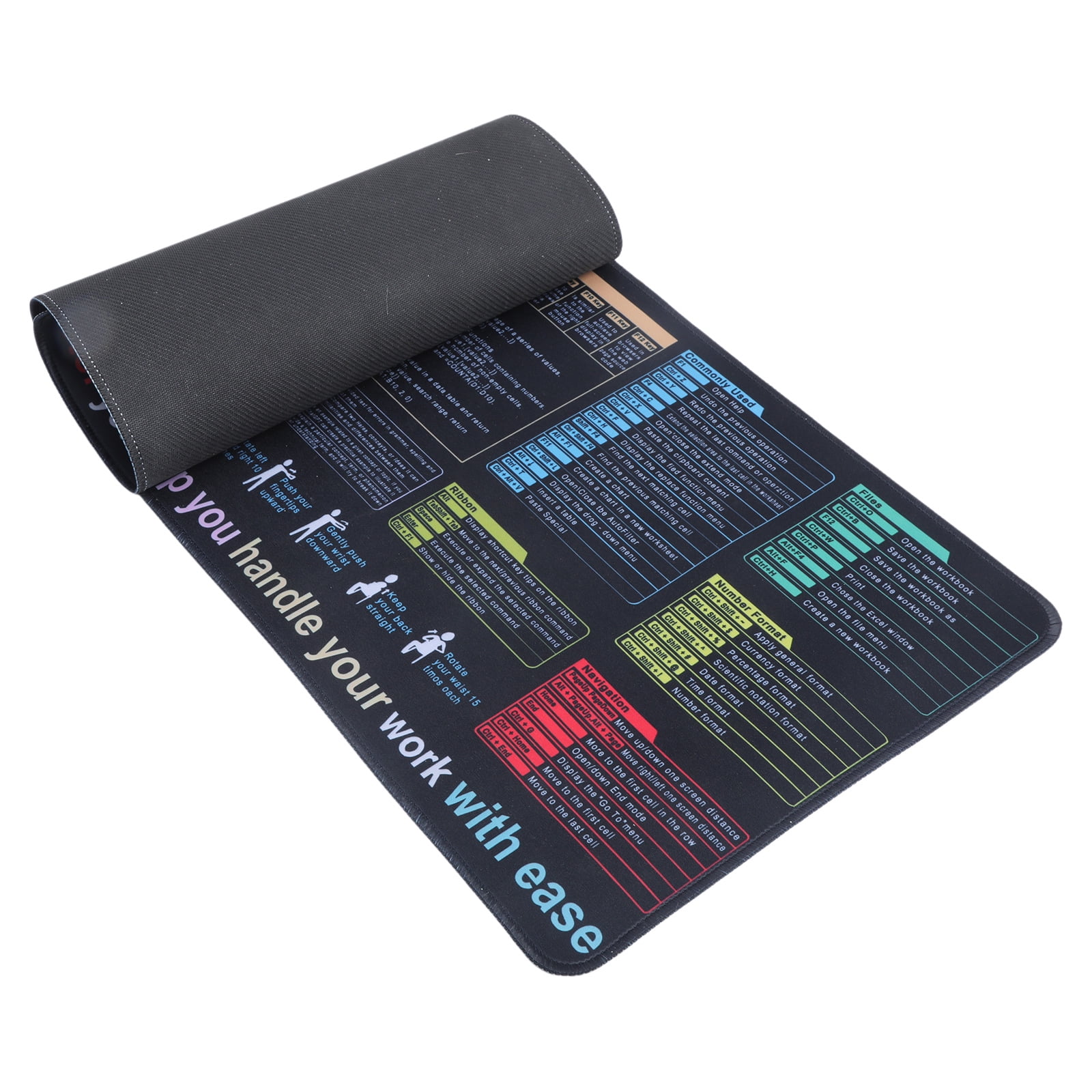 Word Cheats Sheet Keyboards Pad for Office Efficiency and Gaming Comfort with NonSlip Base ...