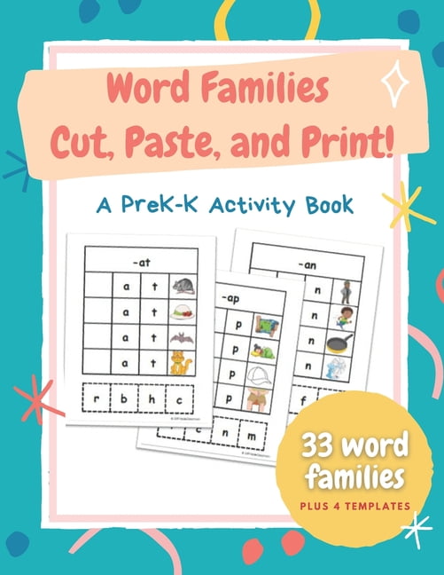 Word Families Cut, Paste, And Print! - Walmart.com