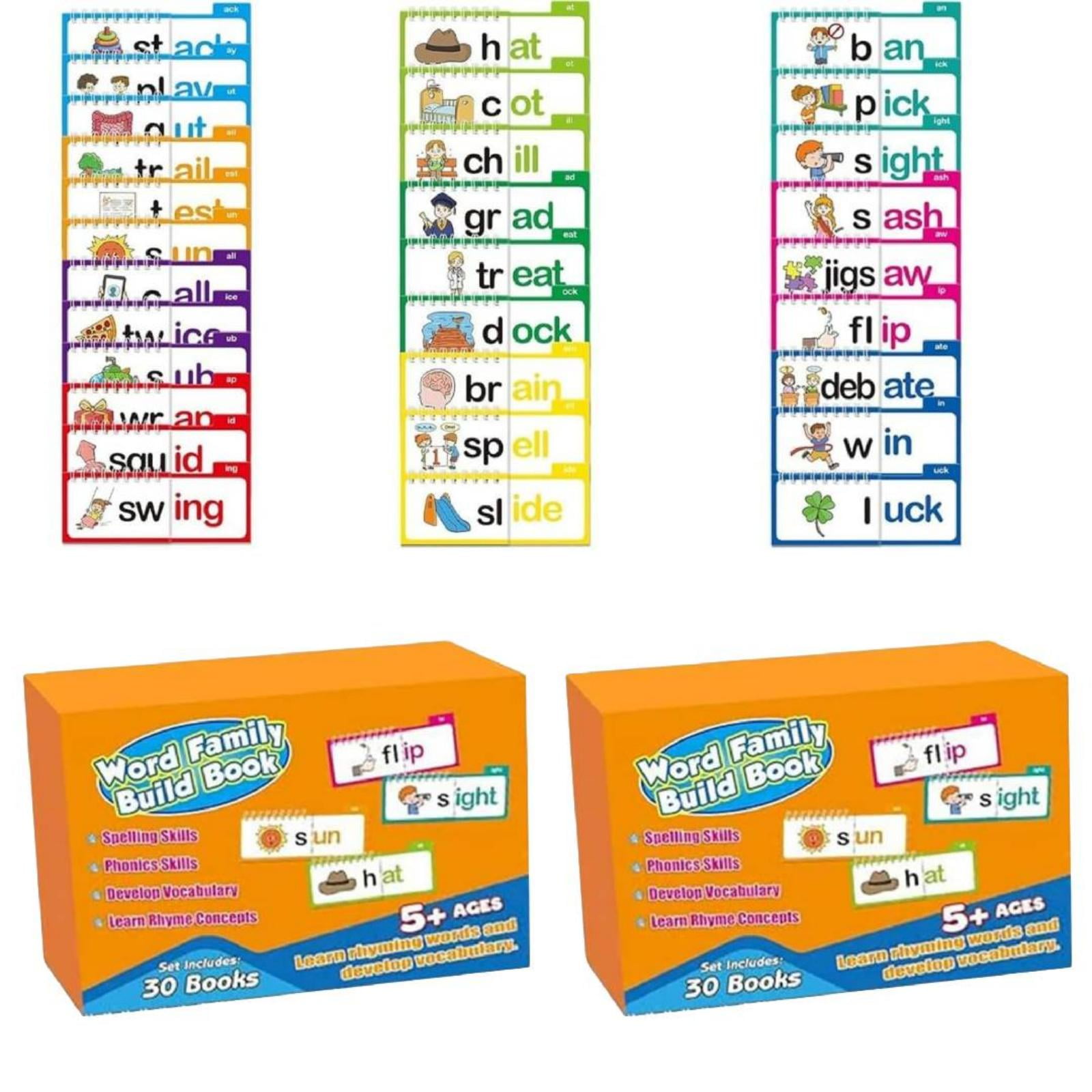 Word Family Build Book, 30 Read and Rhyme Flip Books (2 Set) - Walmart.com