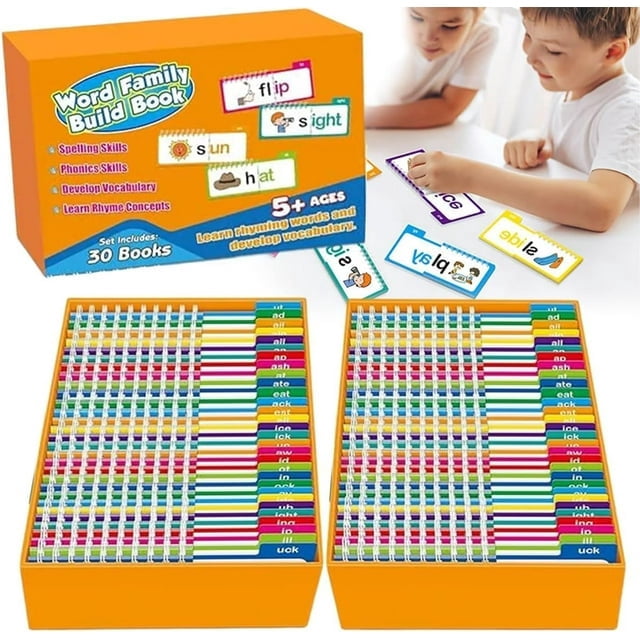 Word Family Flip Books, 30 Read and Rhyme Flip Books, Read and Rhyme ...
