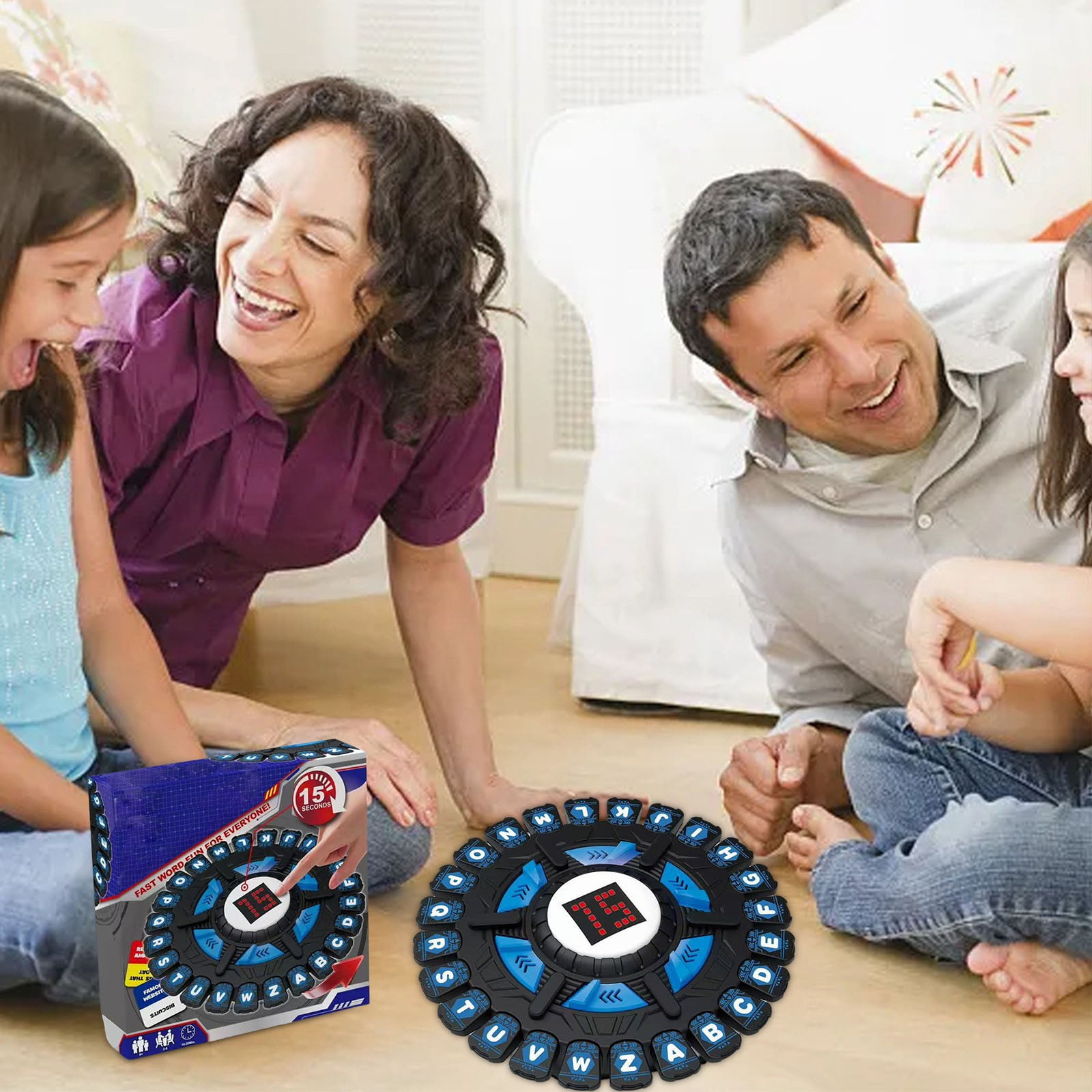 Word Game Family Board Game With Digital Display Timer And 2 Categories Modes Fun Fast-Paced 24 ...