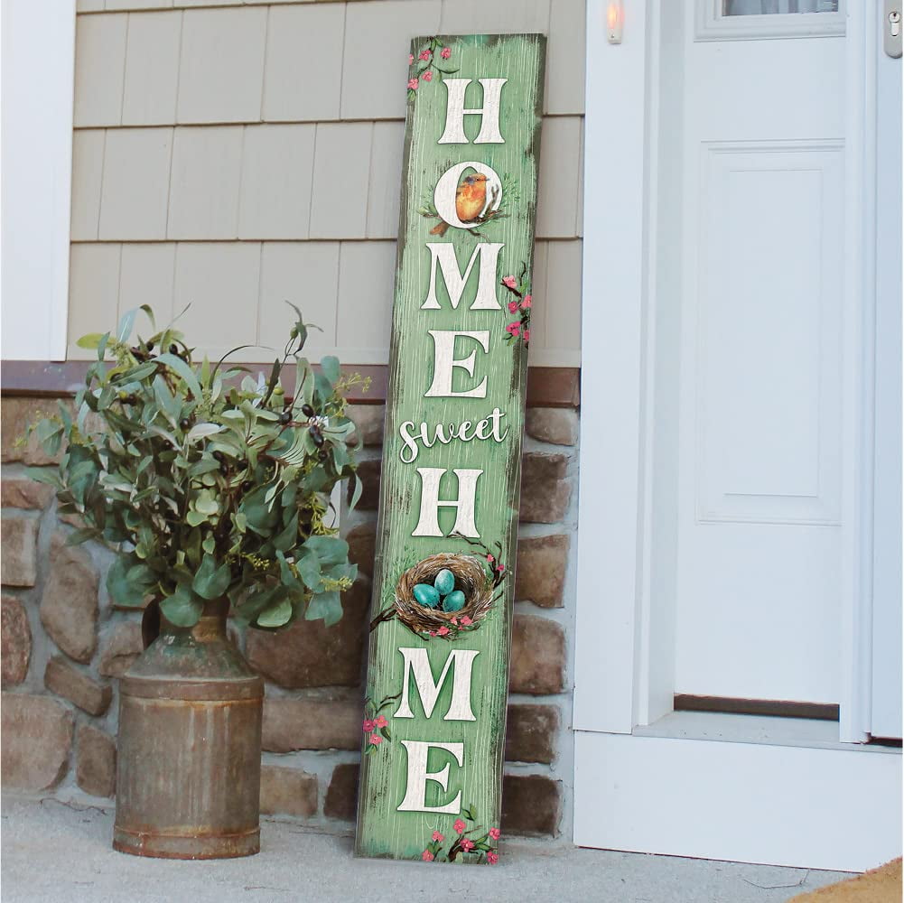My Word! Home Sweet Home Robin & Nest Porch Board Welcome Sign & Porch ...