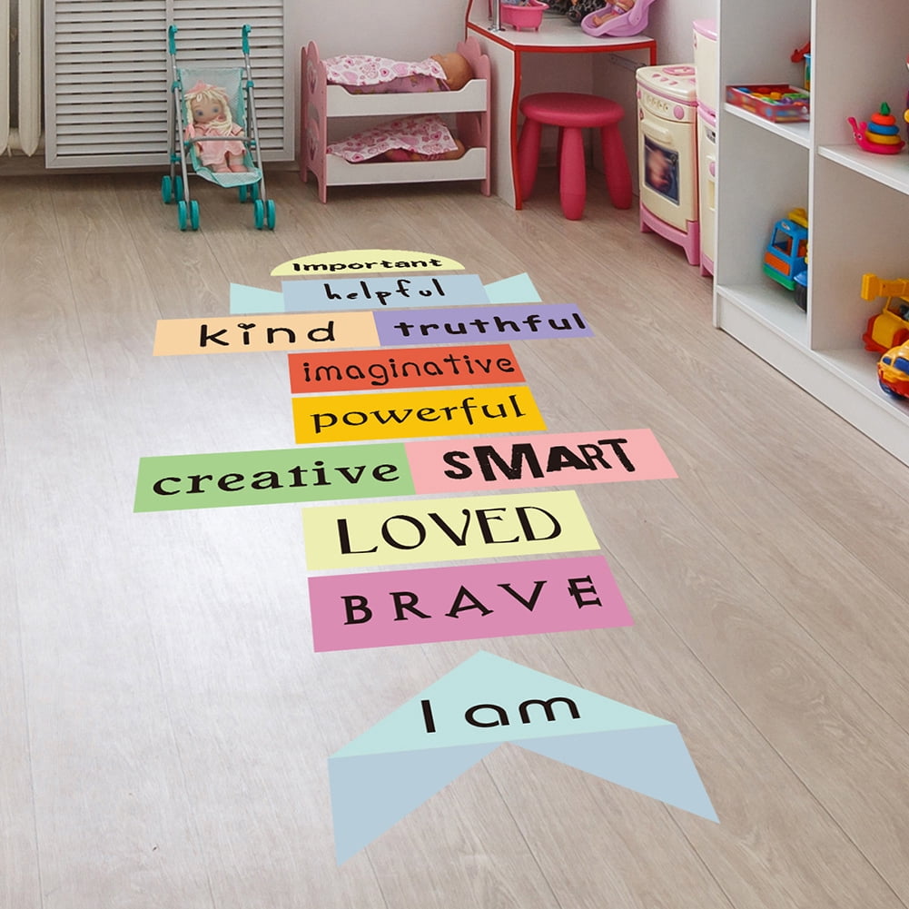 Word Hopscotch Decals Inspirational Quotes Wall Sticker Colorful ...