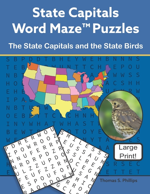 Word Maze Puzzle Book: State Capitals Word Maze Puzzles : The State ...