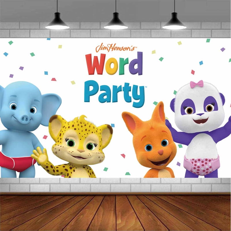 Word Party Backdrop Banner Party Supplies Poster Movie Theme Background ...