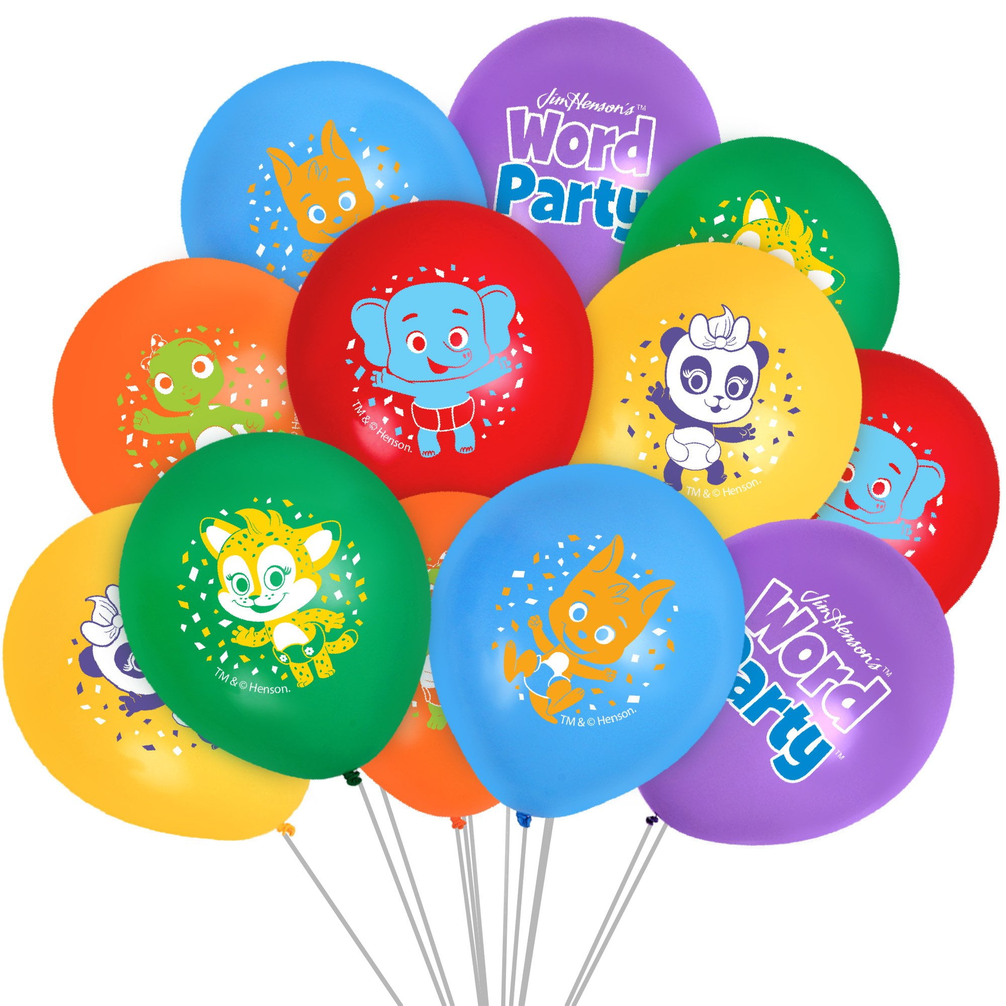 Word Party Balloons - Word Party Birthday Supplies 24 Pack - Walmart.com
