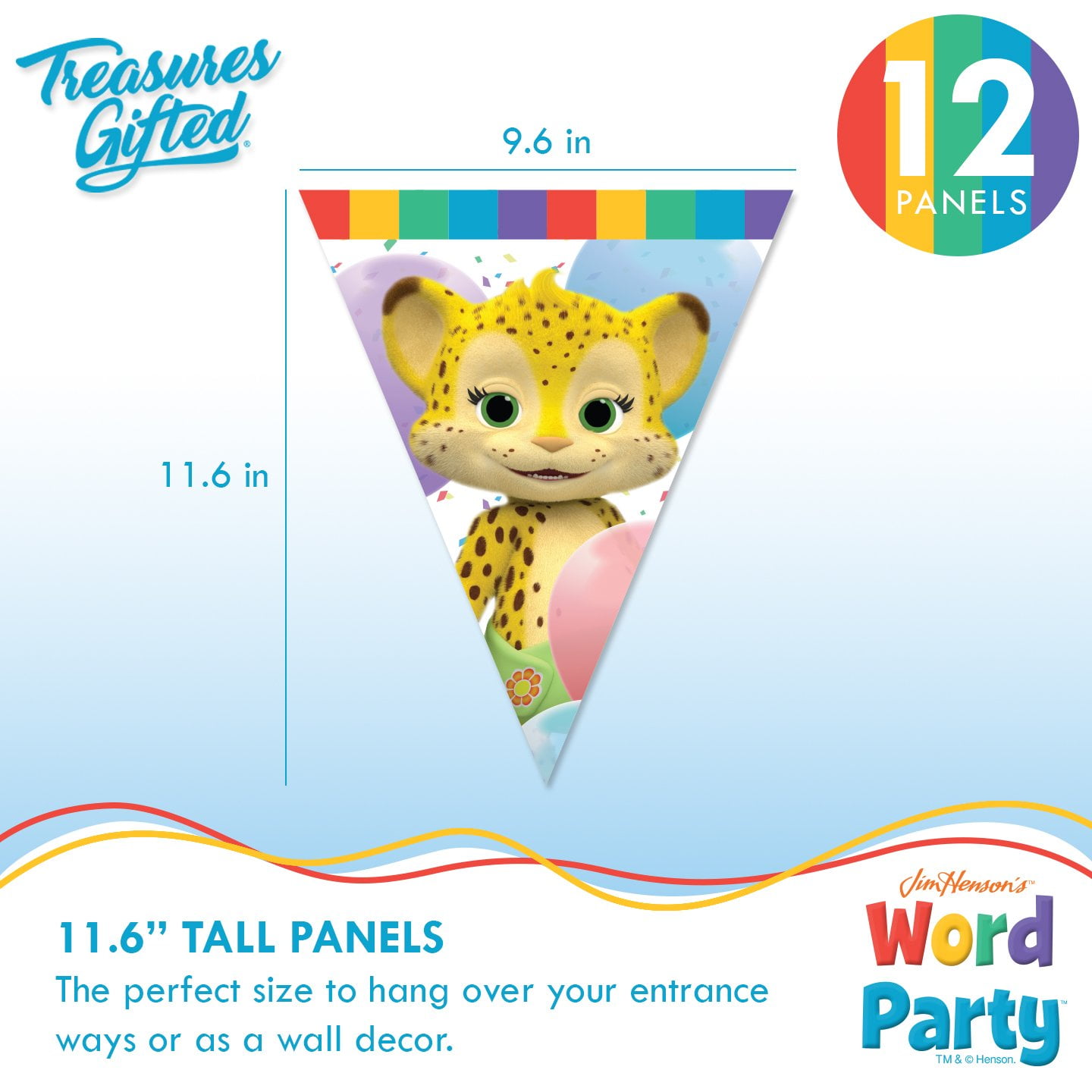 Word Party Birthday Banner Pennant - Word Party Birthday Supplies ...
