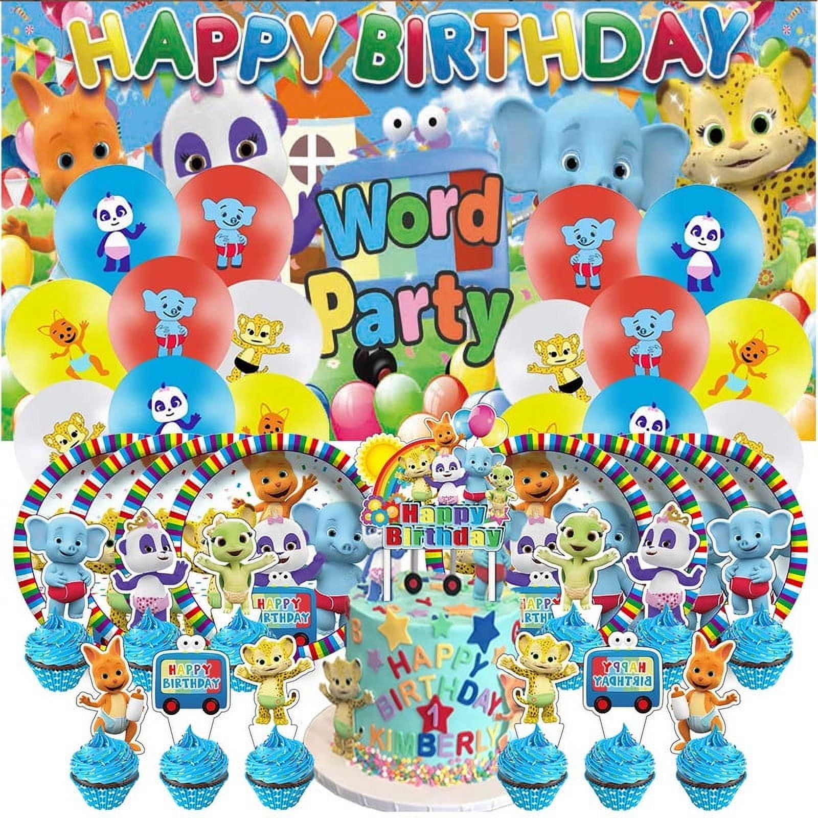 Word Party Party Supplies Balloons Tableware Decorations Birthday ...