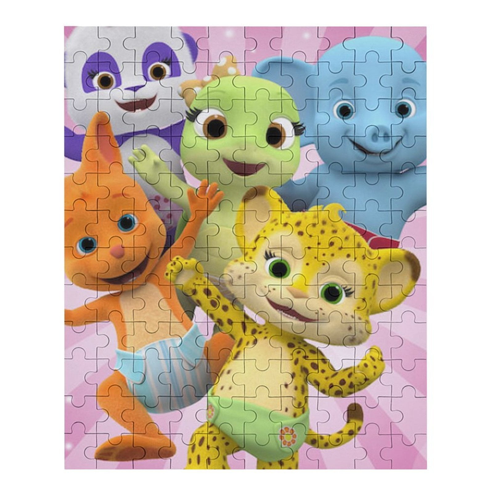 Word Party Picture Puzzle 120 PCS Wooden Puzzle Artwork Jigsaw Puzzles ...
