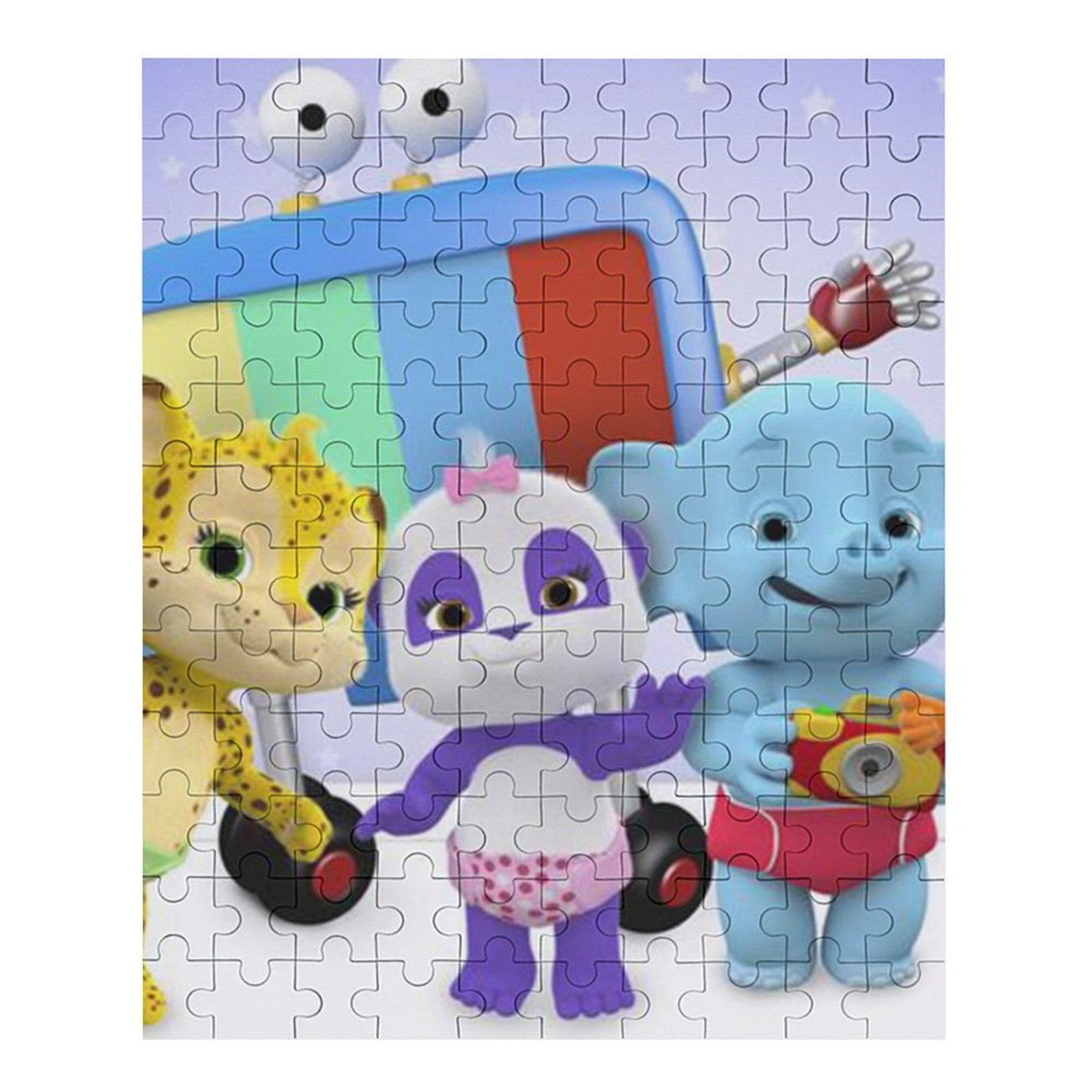 Word Party Picture Puzzle 120 PCS Wooden Puzzle Artwork Jigsaw Puzzles ...
