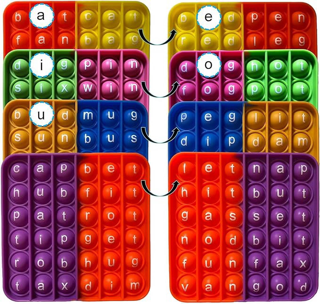Word Pops CVC Word Games, Sight Words Fidgety Board Phonics Reading ...