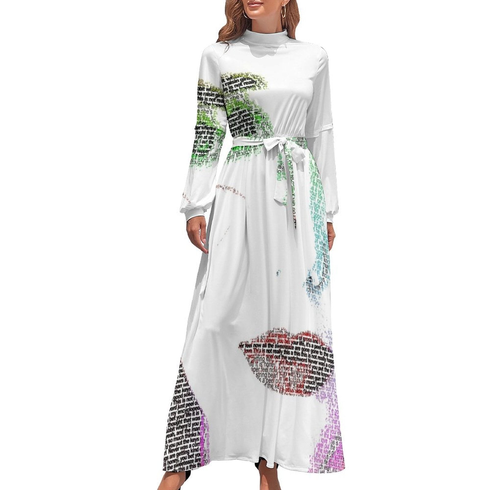 Word Portrait (Using the lyrics from Cornflake Girl) Long Dress luxury ...