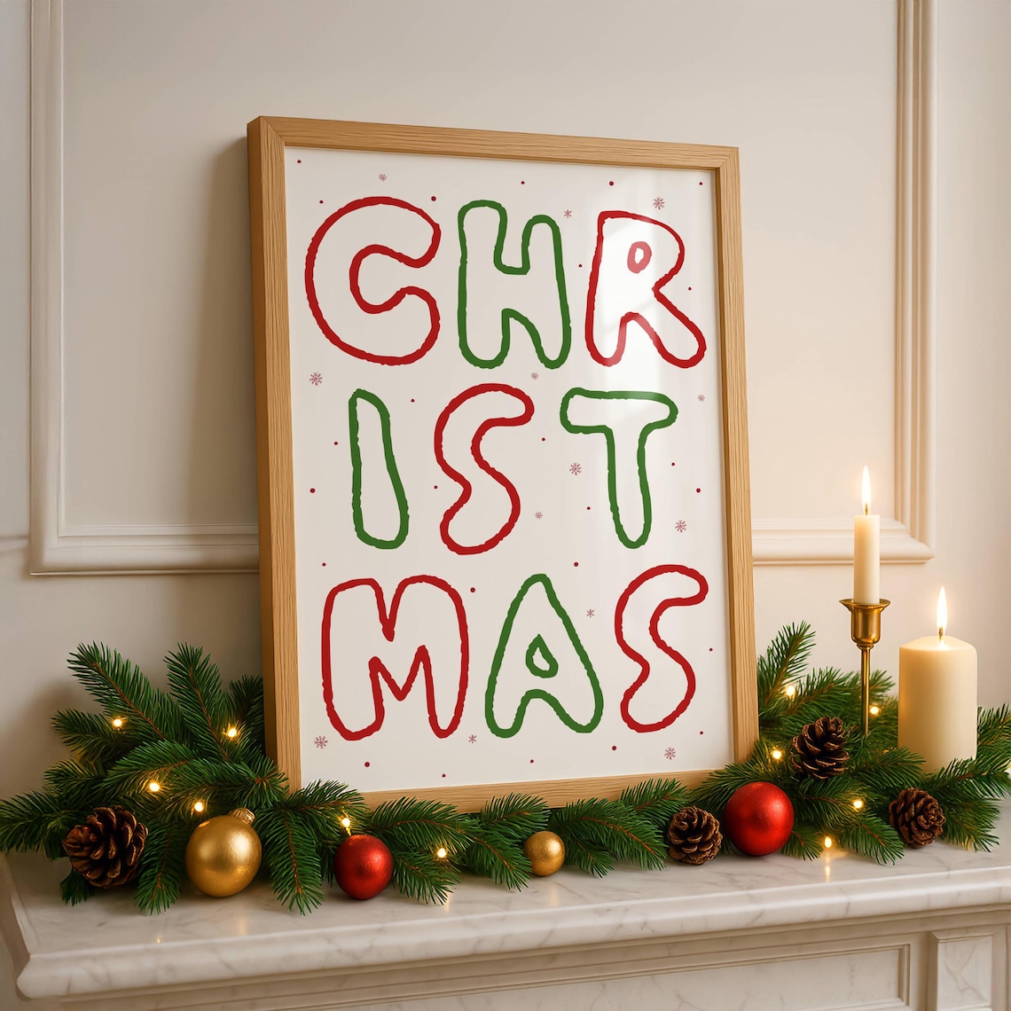 Word Print Decorations Colourful Art Red and Green Prints Trendy Art ...