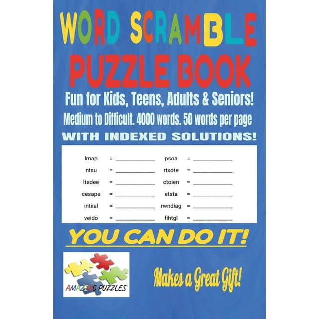 Word Scramble Puzzle Book (Paperback) - Walmart.com