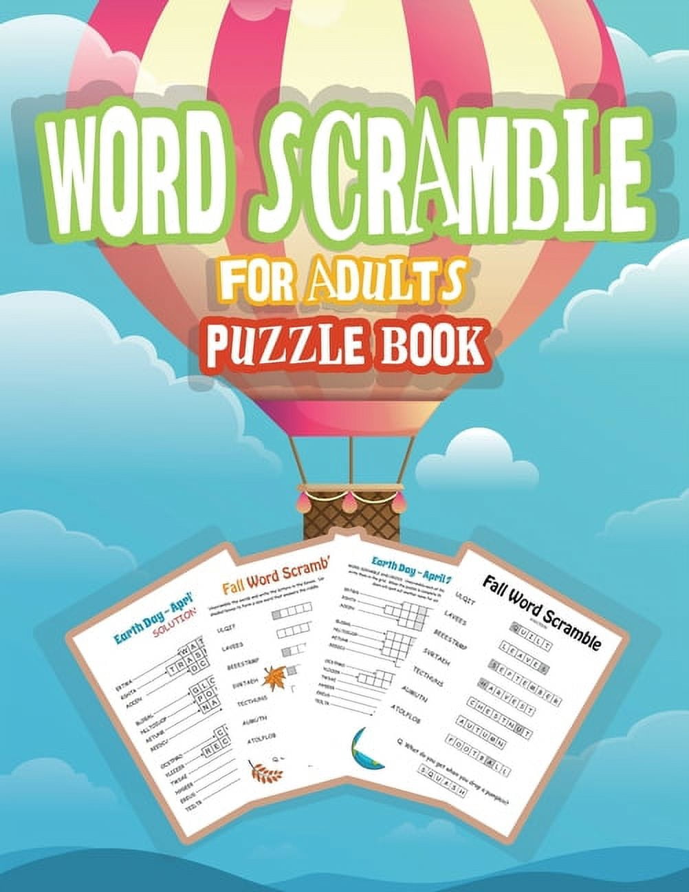 Word Scramble Puzzle Book for Adults: Word Puzzle Game, Large Print ...